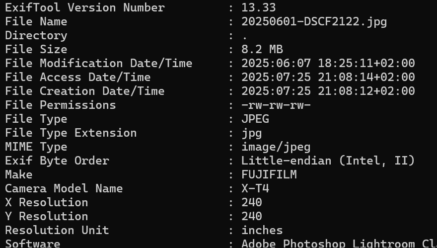 ExifTool unter Windows 11